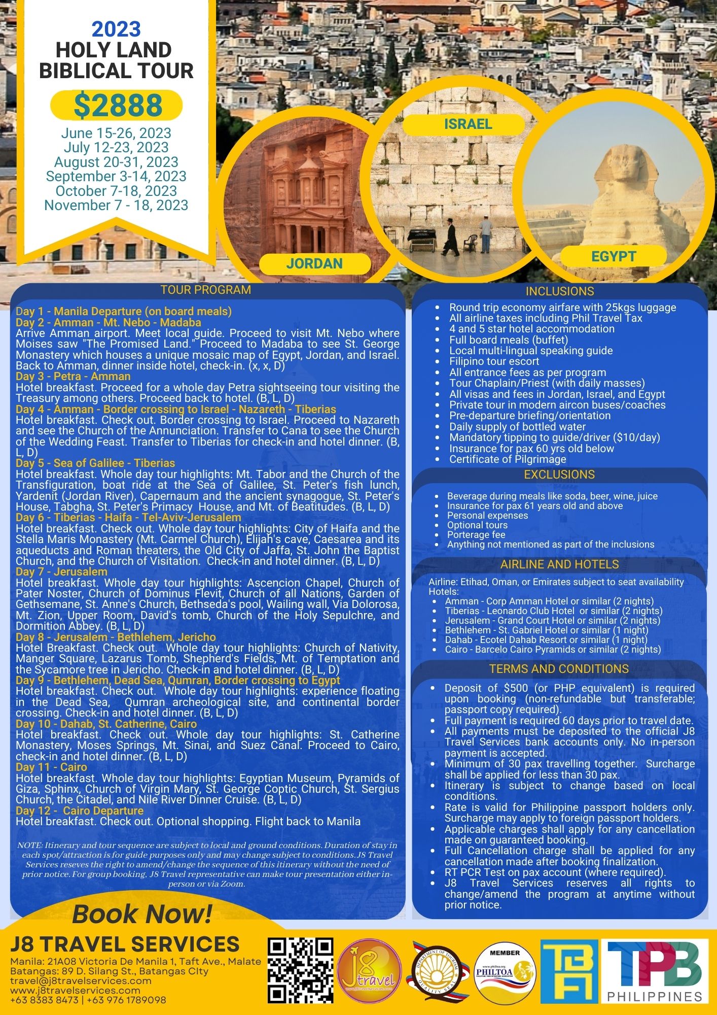 Holy Land Pilgrimage Tour Package – J8 TRAVEL SERVICES